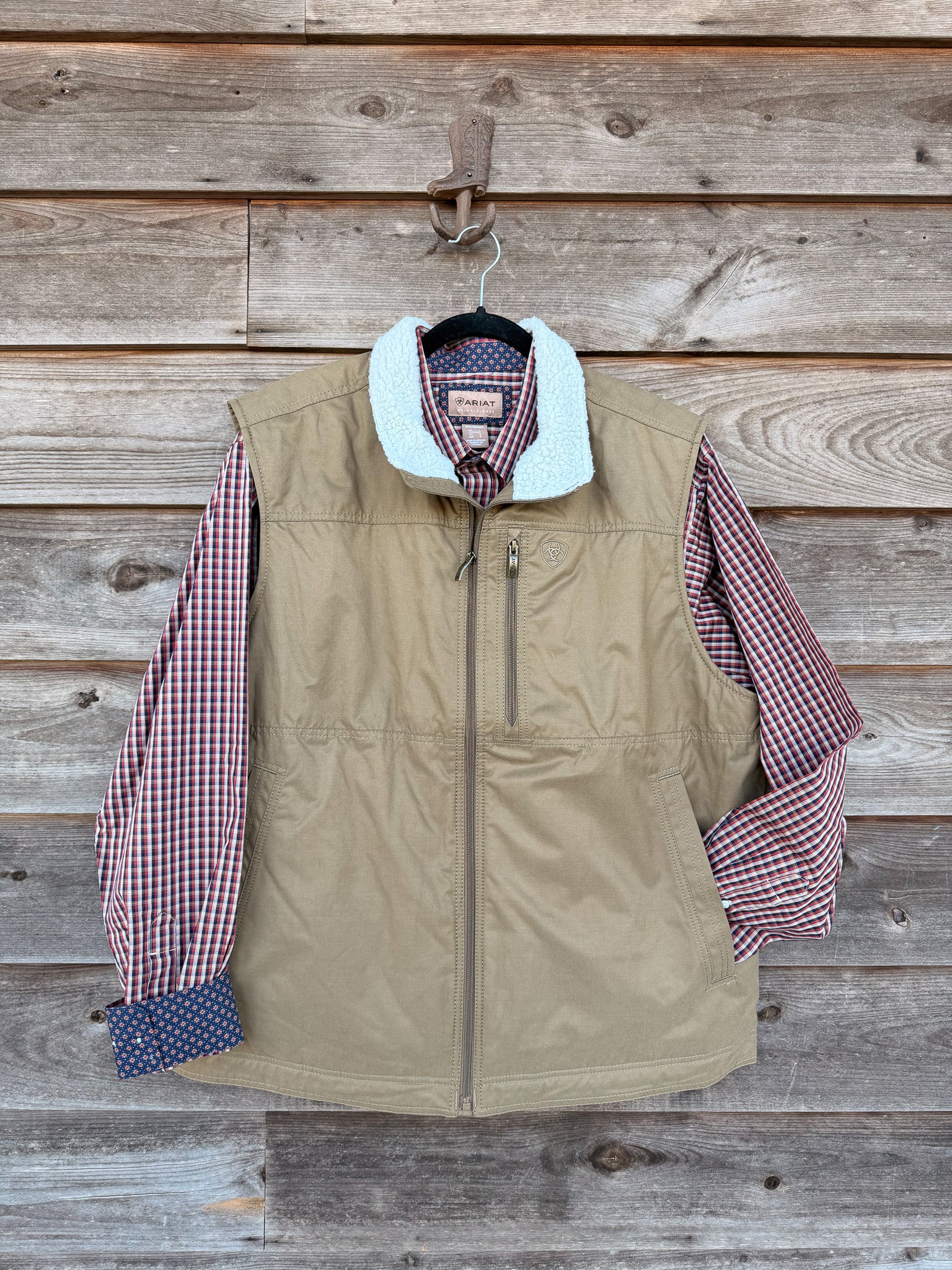 Ariat Men's Cub Brown Grizzly Canvas Vest – Boot Country