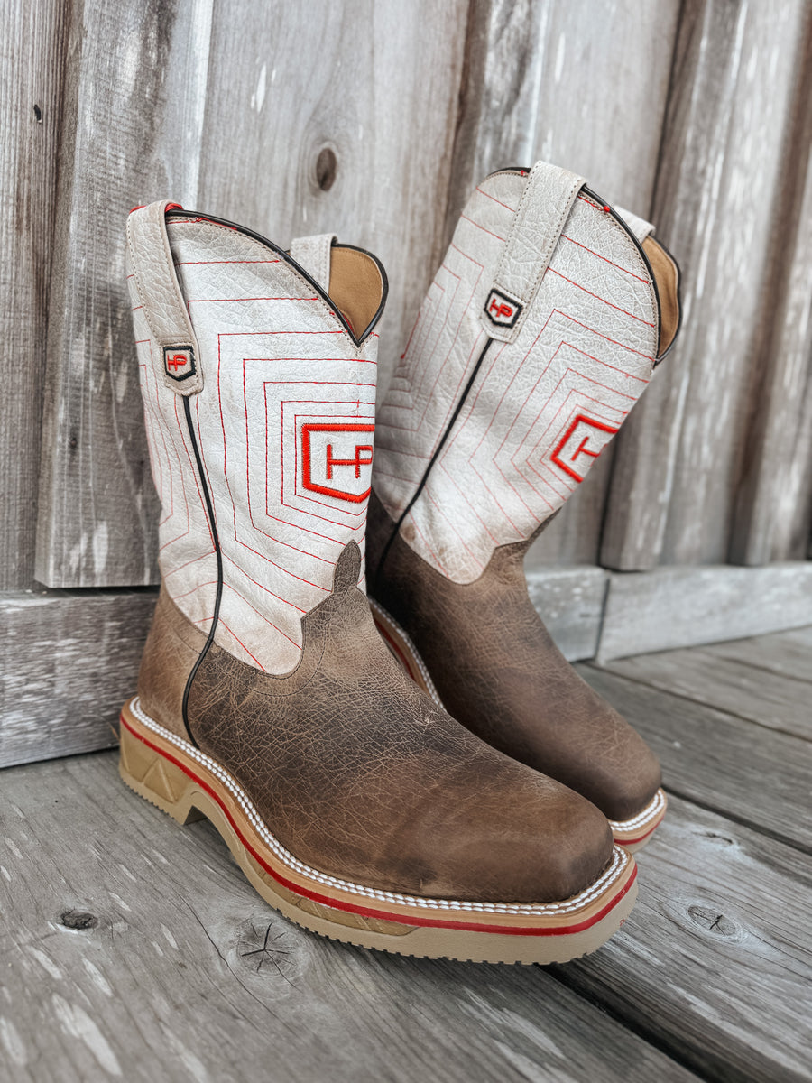 Men's Horsepower Earth Distressed Bison Steel Toe Work Boots – Boot Country