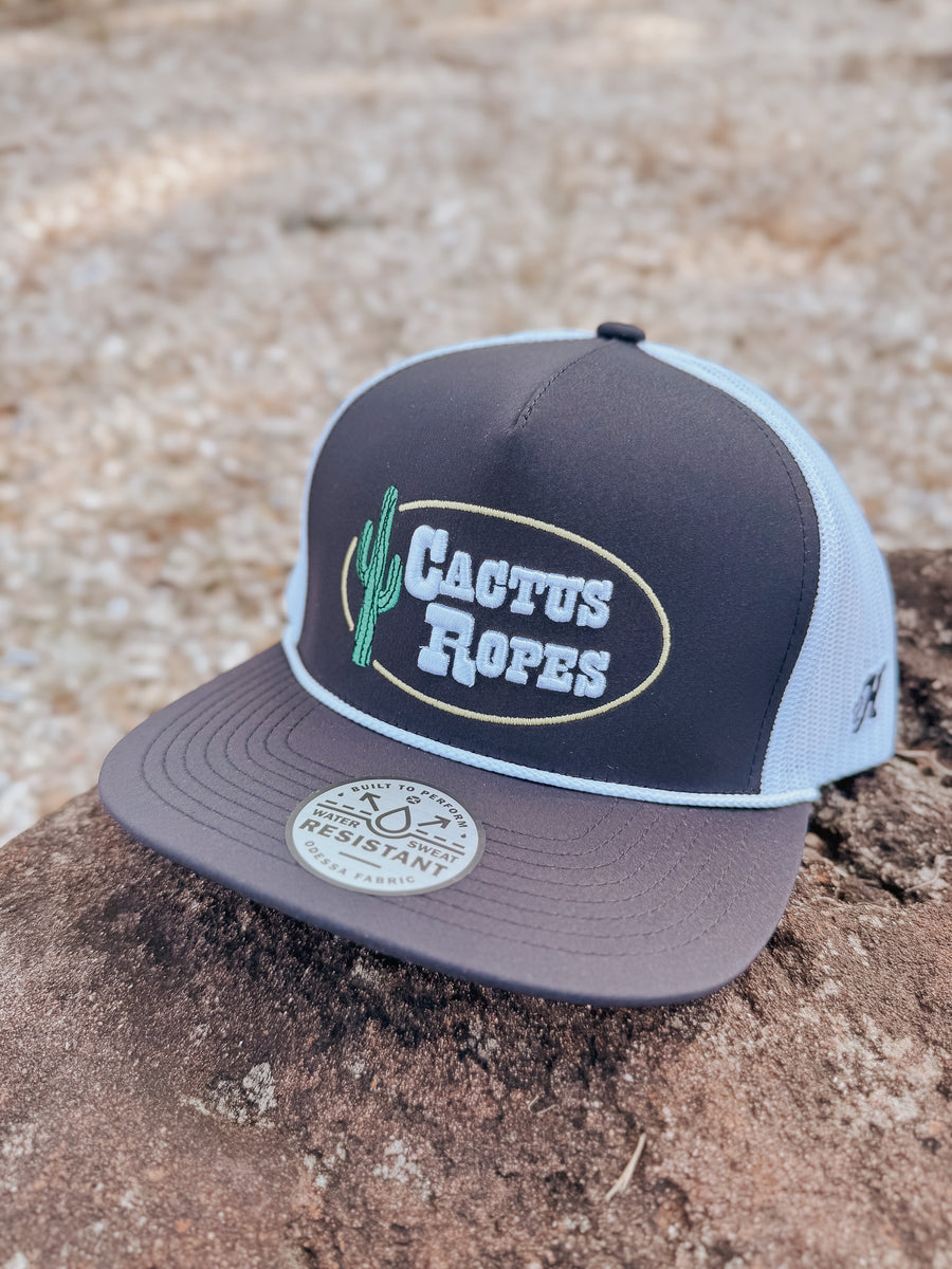 Men's Cactus Ropes Hat Black/White w/Stitching – Boot Country