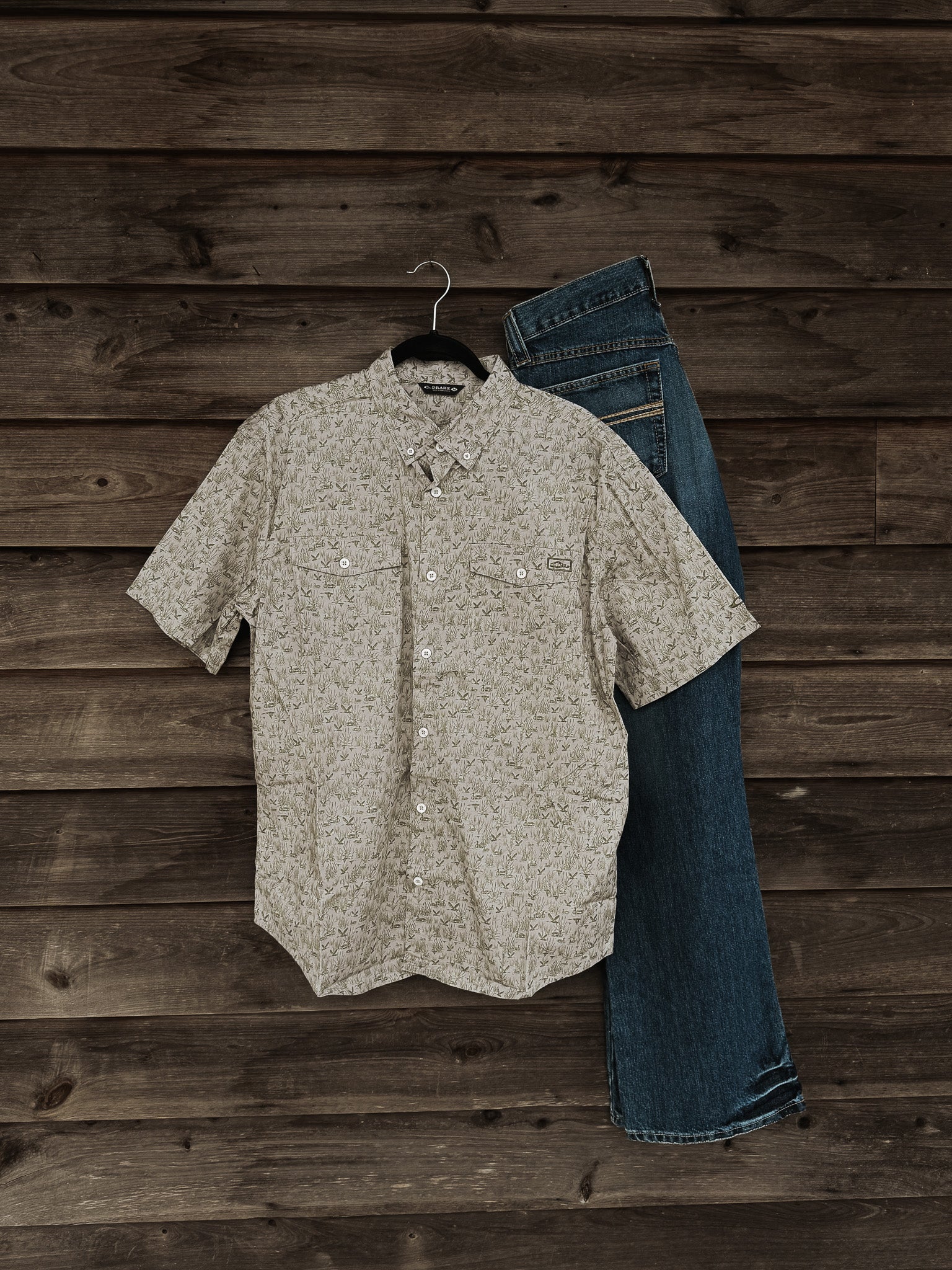 Drake Men's Cotton Marsh Print Short Sleeve Shirt – Boot Country