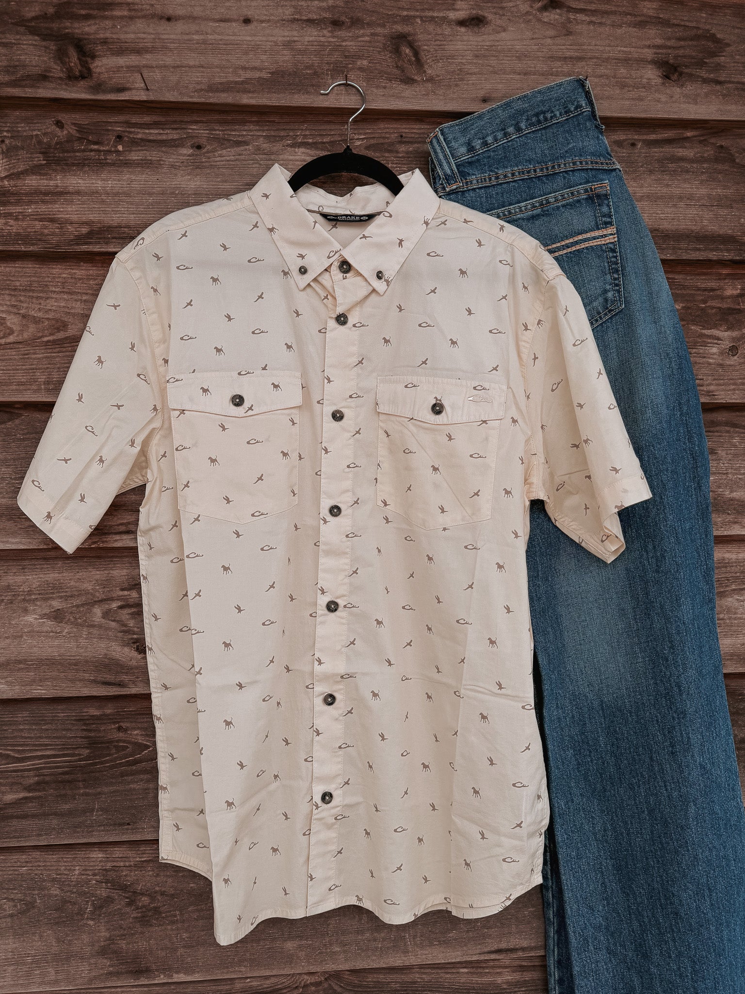 Drake Men's Cotton DDD Print Short Sleeve Shirt – Boot Country