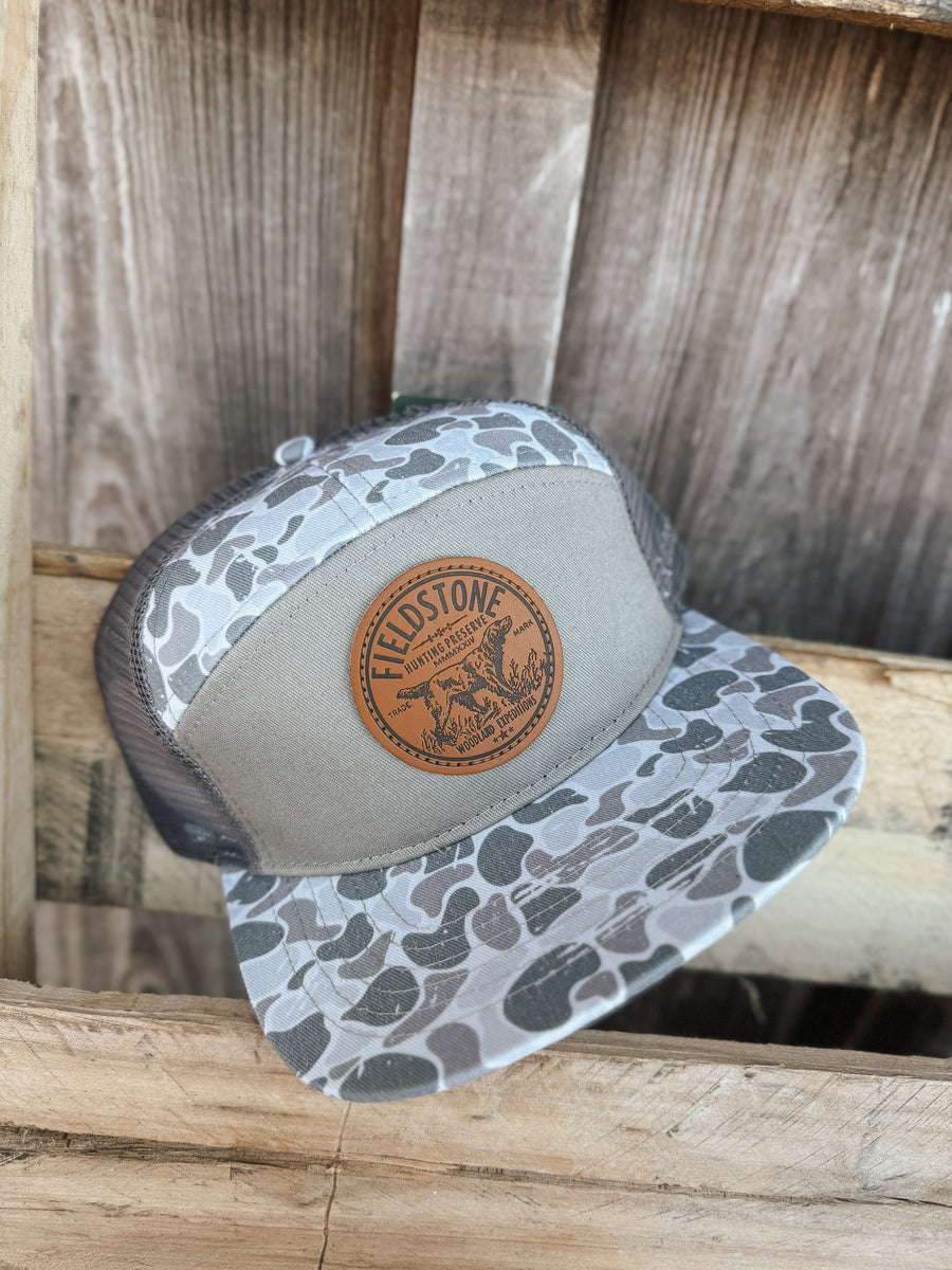 Fieldstone 7 Panel Marsh Camo Preserve Cap – Boot Country