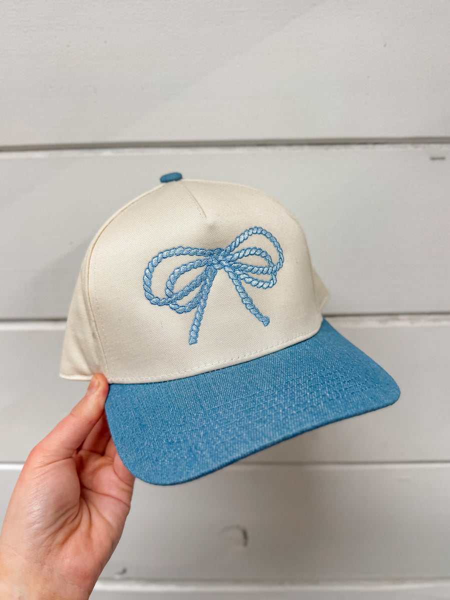 Lasso Rope Bow Denim Cap – Boot Country